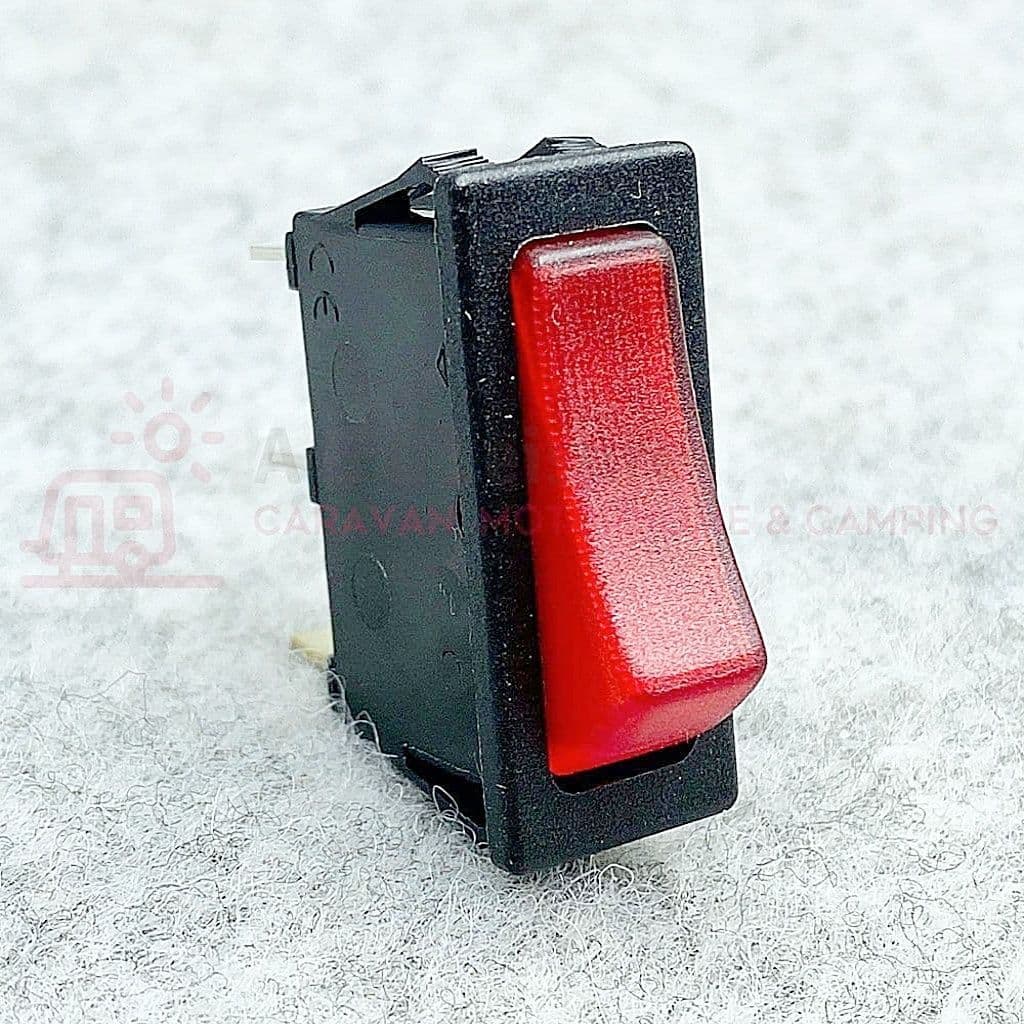 RED Mains 240v Illuminated Rocker Switch ON / OFF