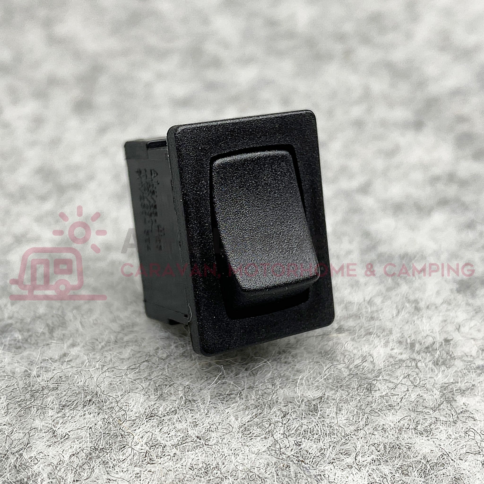 Small Mini Black Centre Off Rocker Switch Rectangle 12 - 250v - 320015