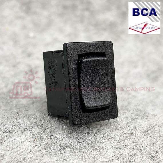 Small Mini Black Centre Off Rocker Switch Rectangle 12 - 250v - 320015