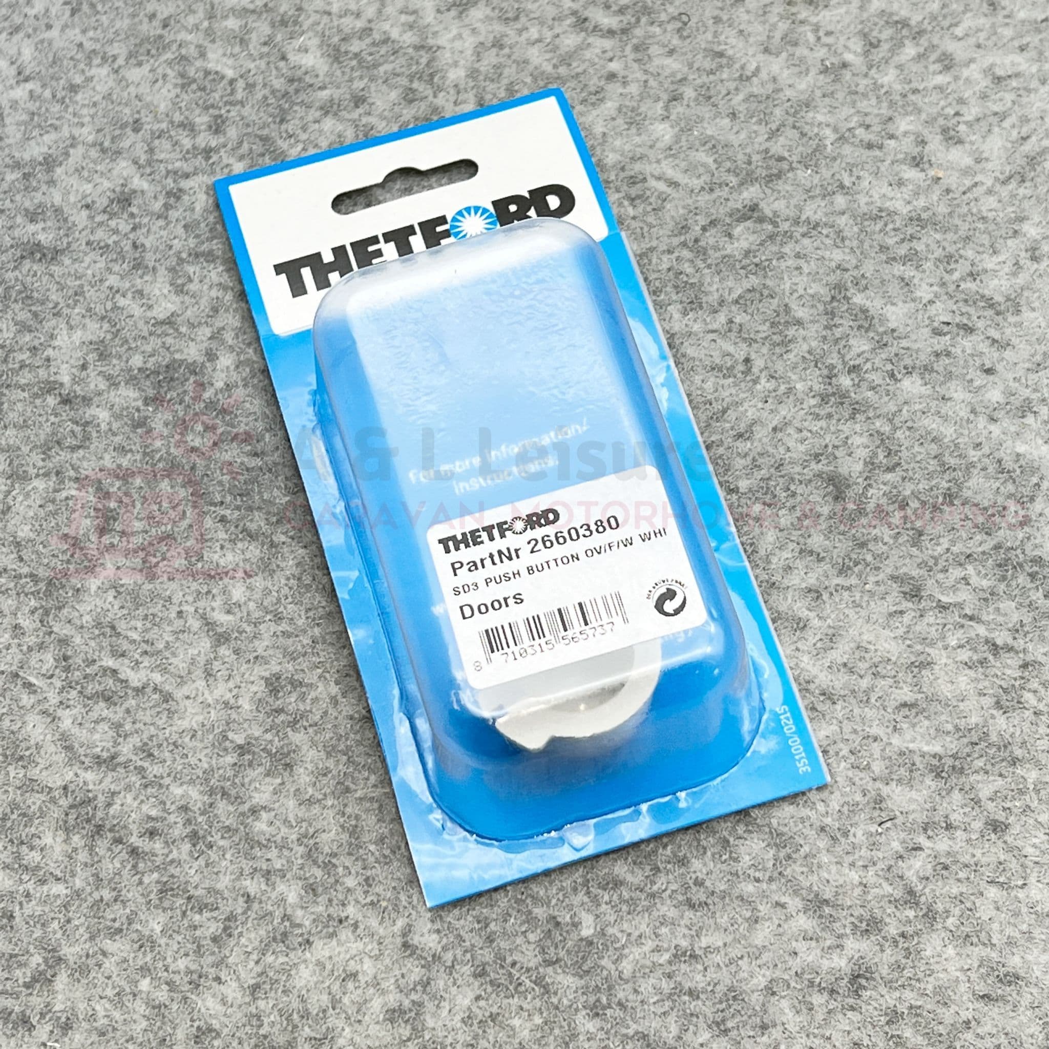 THETFORD Service Door Push Button WHITE SD3 4 5 Caravan Motorhome - 2660380