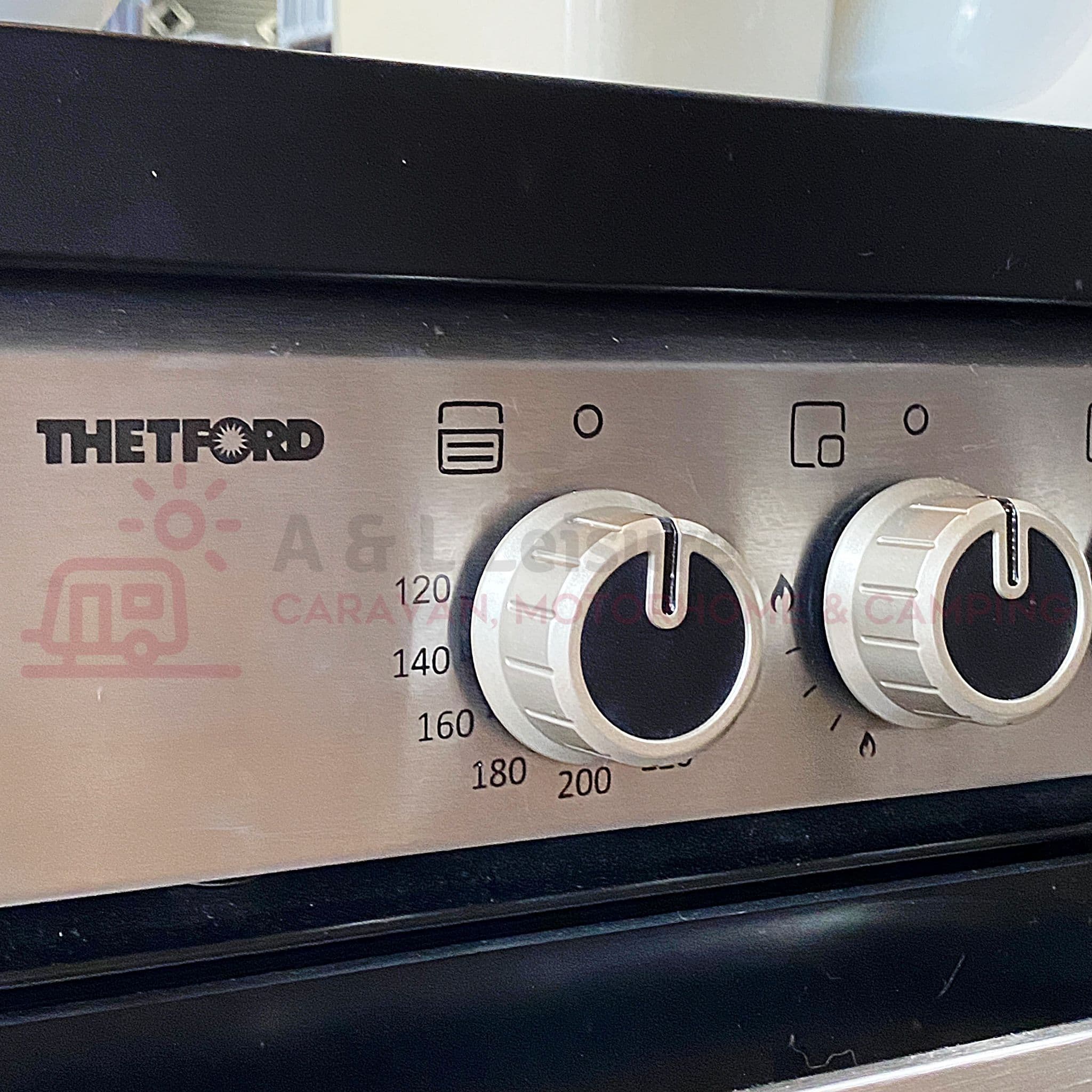 Thetford Spinflo Cooker Control Knob - Black / Brushed Nickel ...