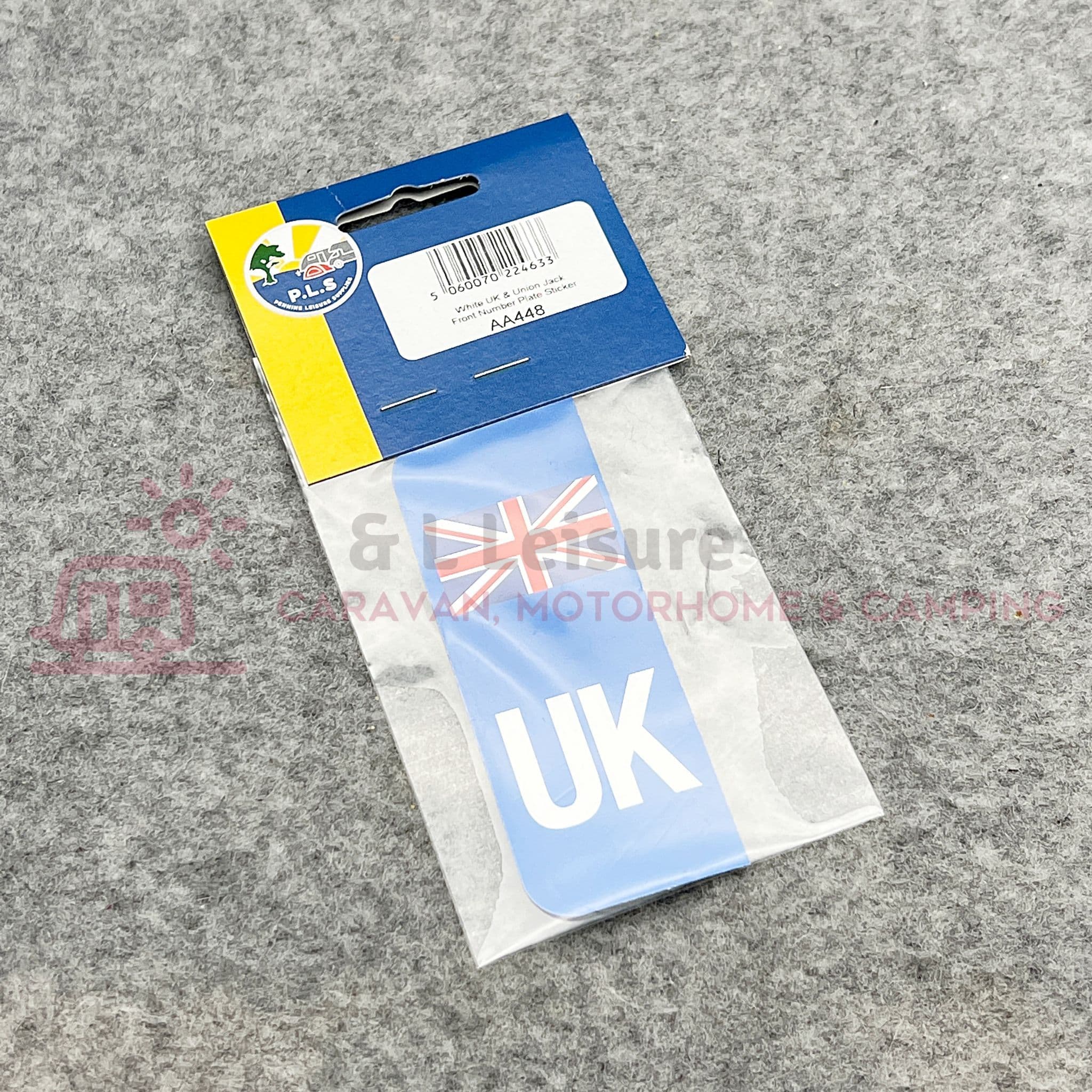 UK Car Number Plate Sticker FRONT Union Jack NO EU - AA448