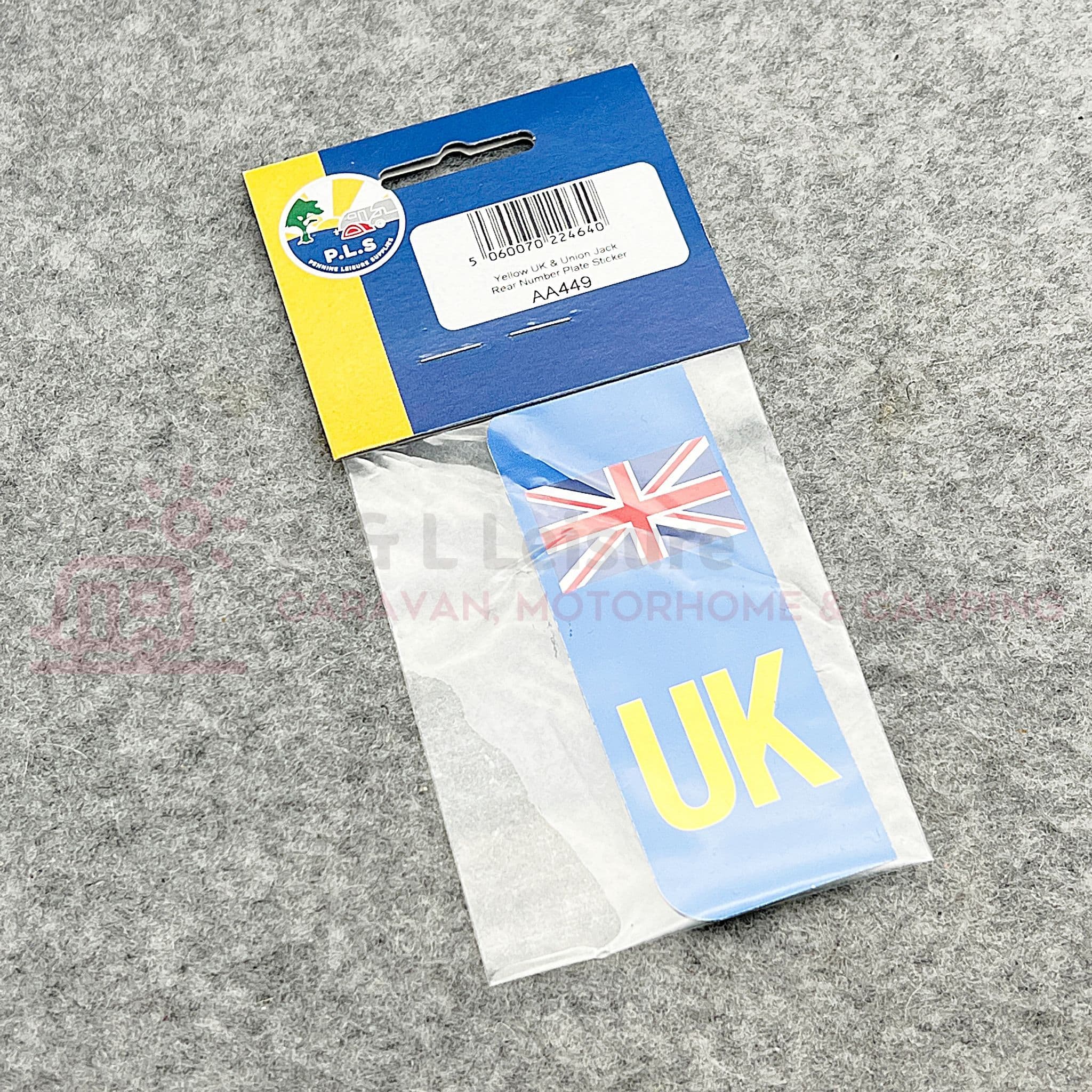 UK Car Number Plate Sticker REAR Union Jack NO EU - AA449