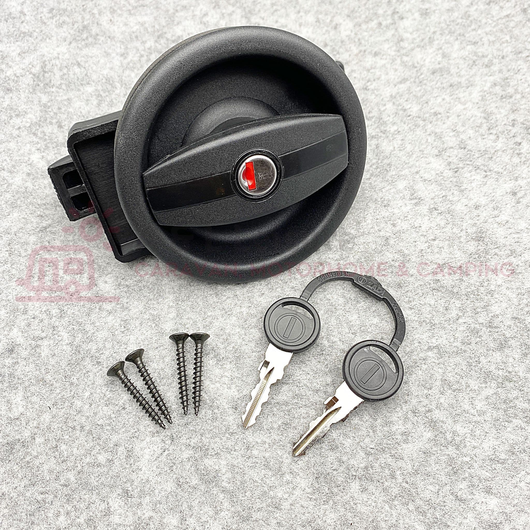 Vecam / Zadi Caravan Door Lock c/w Barrel - Left Hand - PO391