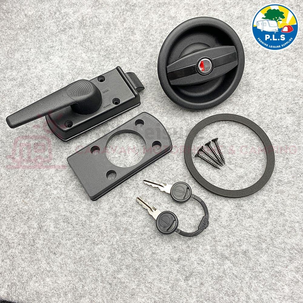 Vecam / Zadi Caravan Door Lock c/w Barrel - Left Hand - PO391