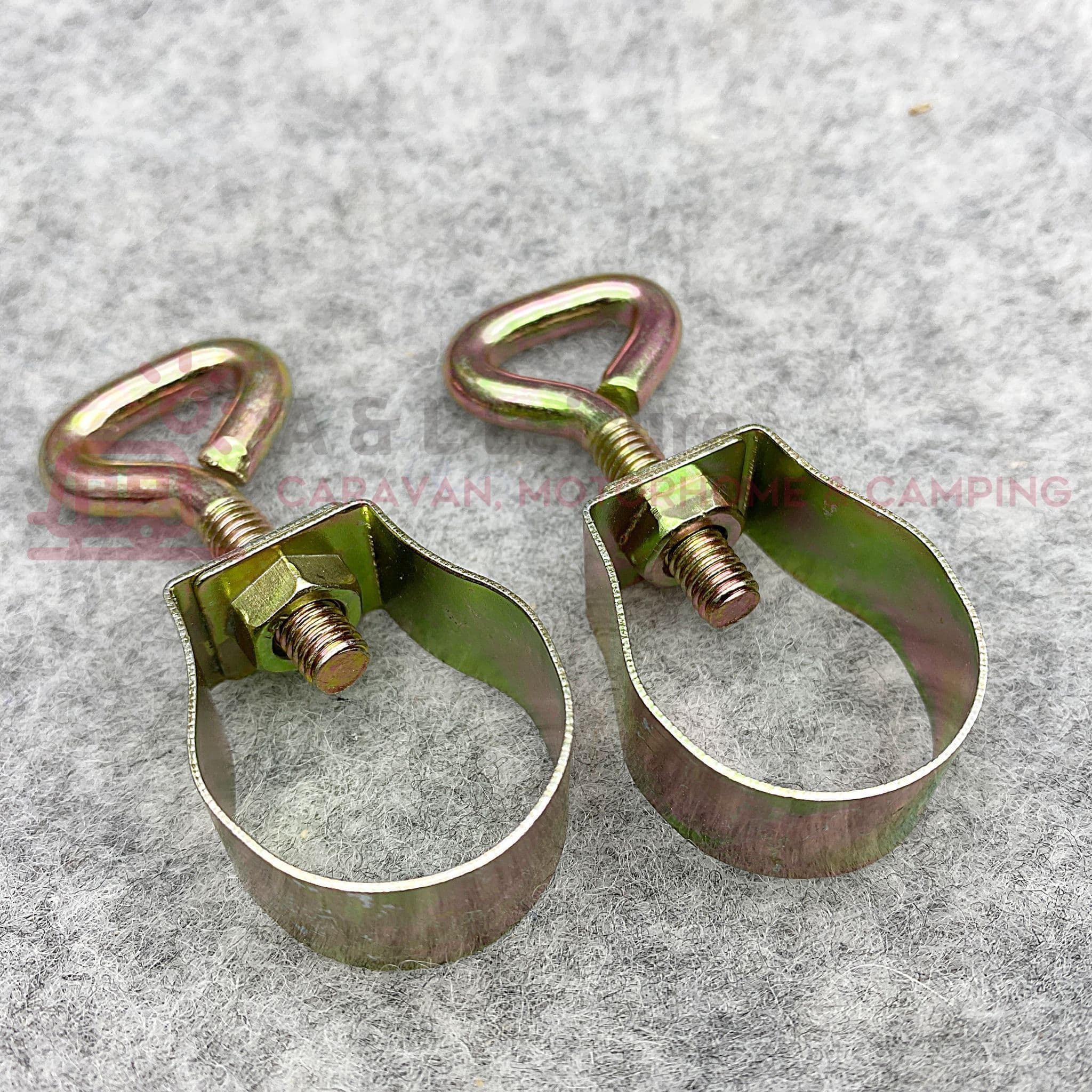 W4 Awning Pole Clamp 1" 25mm Caravan Motorhome Awning Tent 2 x Clamps ...