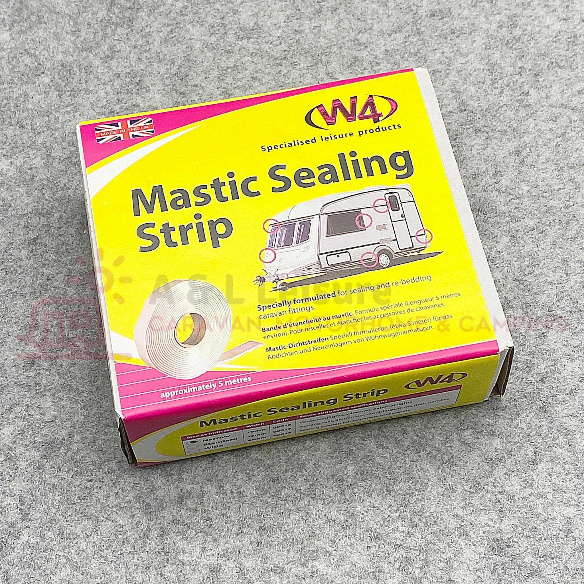 W4 Caravan Motorhome Mastic Sealing Strip Grey 32mm x 5m x 2 5mm - 00017