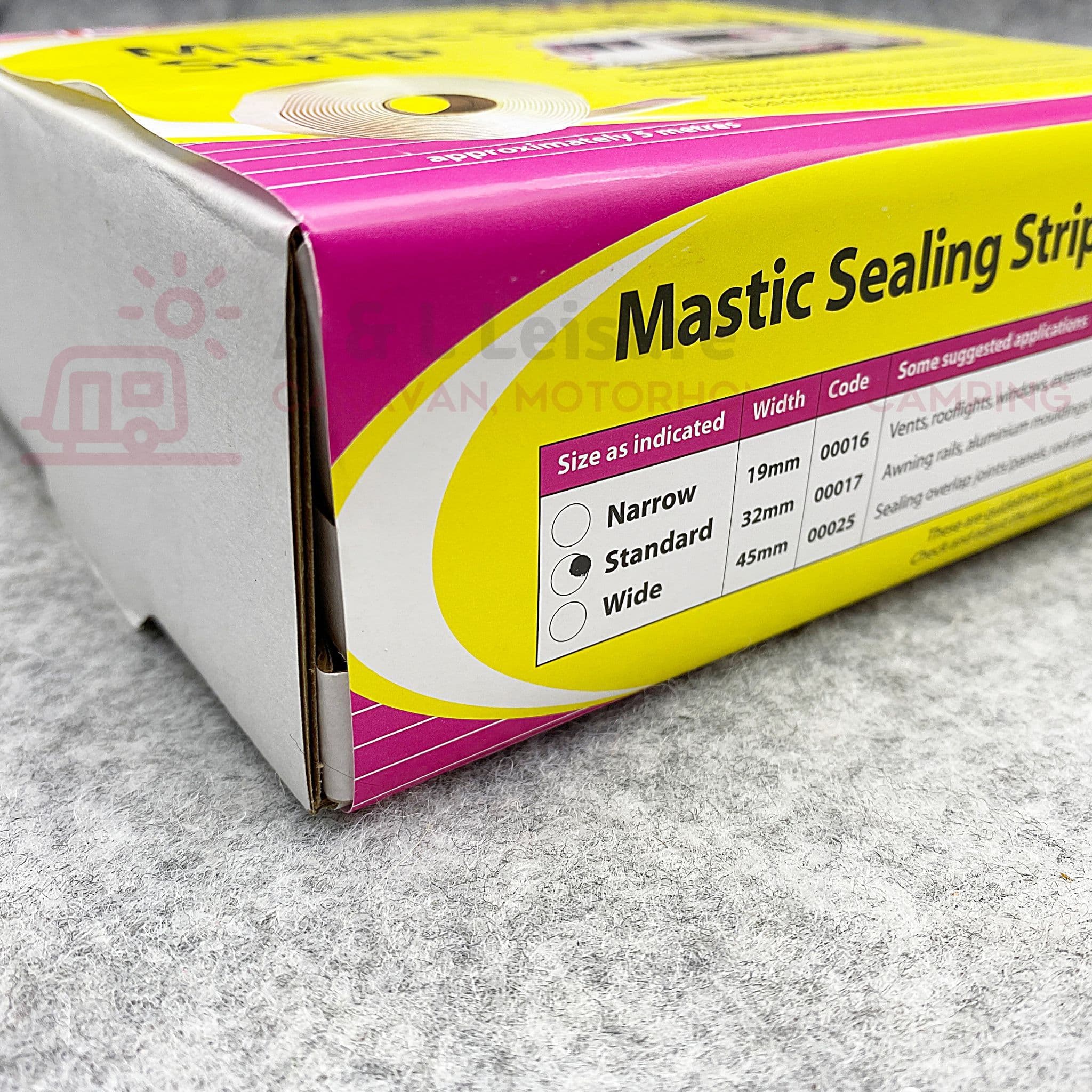 W4 Caravan Motorhome Mastic Sealing Strip Grey 32mm x 5m x 2 5mm - 00017