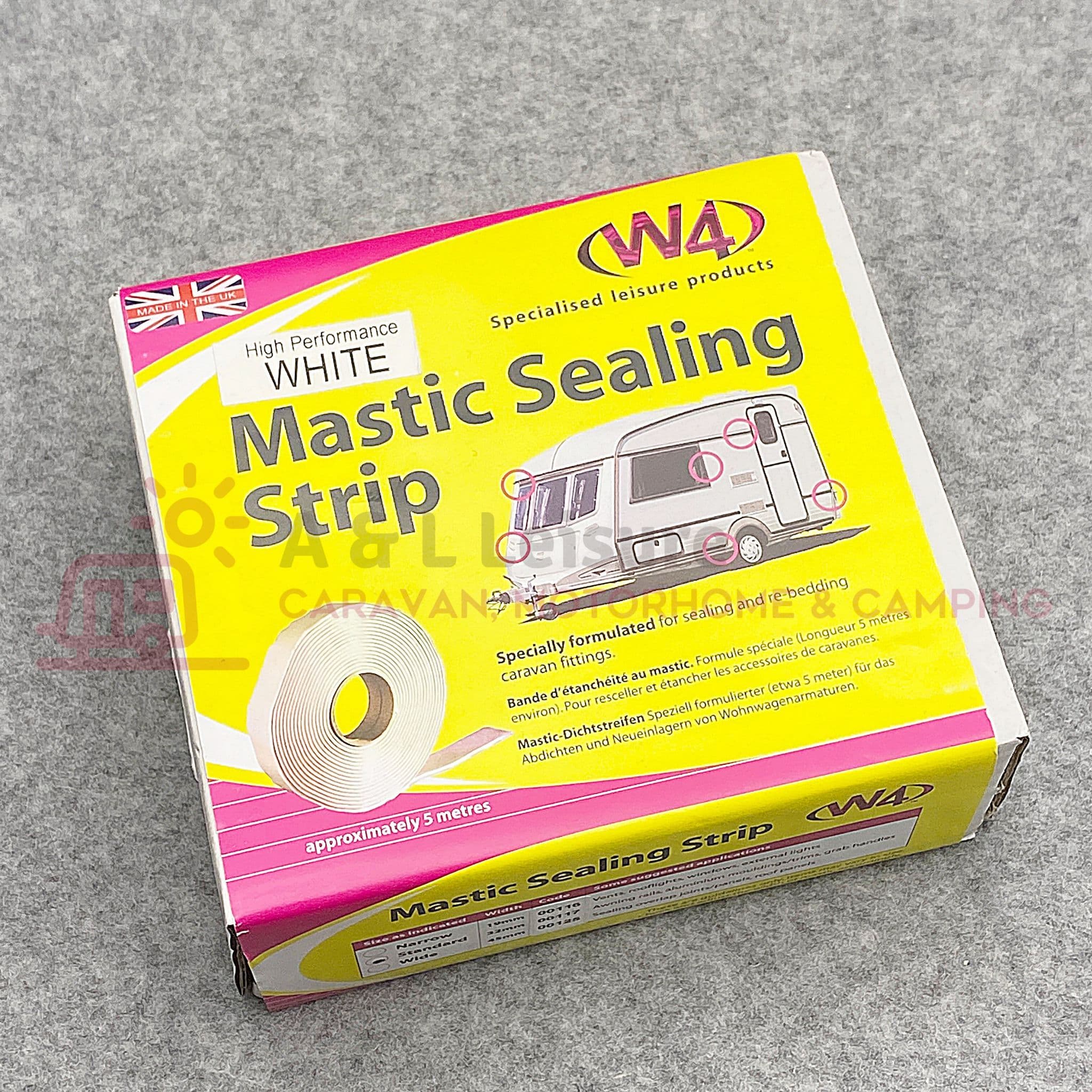 W4 Caravan Motorhome Mastic Sealing Strip WHITE 45mm x 5m x 2 5mm - 00125
