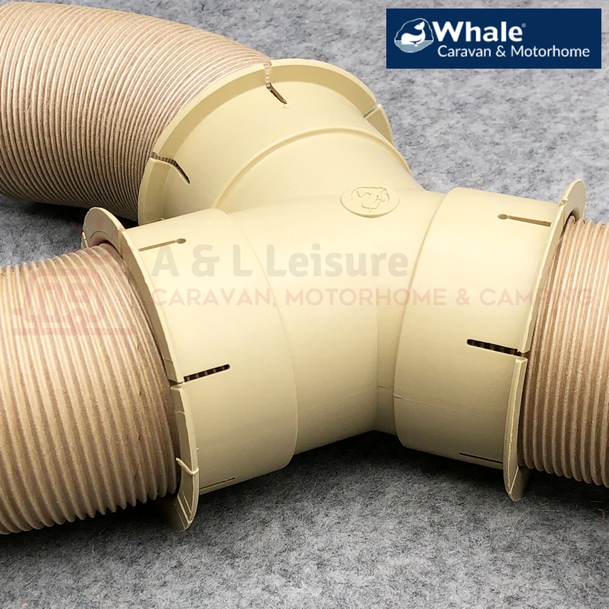 WHALE Space Heater Ducting Y Connector 65mm Air Ducting Truma Caravan ...