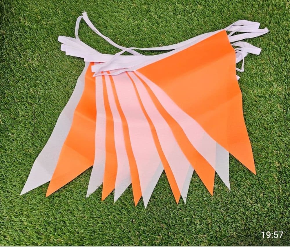 Armagh Orange & White 20m Bunting