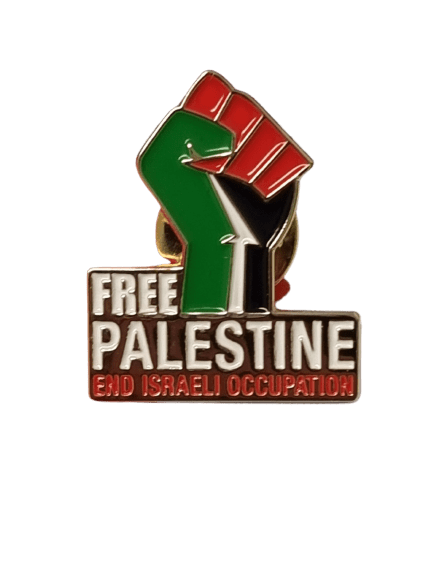 Free Palestine Fist Pin Badge