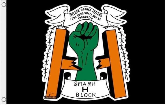 Hungerstrikers Smash The H Blocks Flag 5 x 3 FT