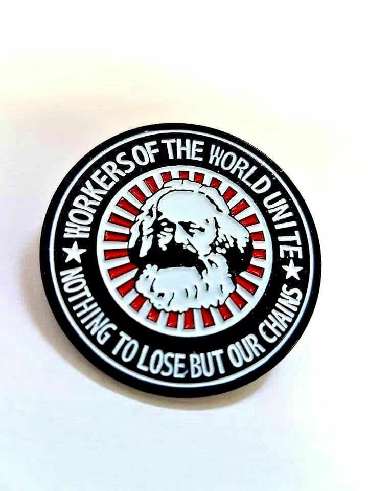 Karl Marx Enamel Pin Badge
