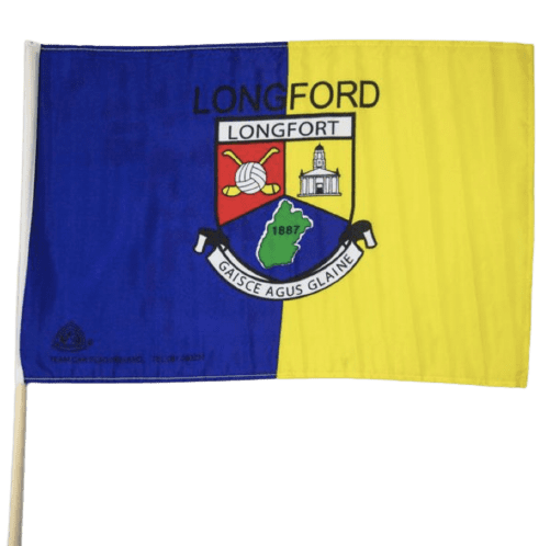 Longford GAA Flag 18 x 12 with stick