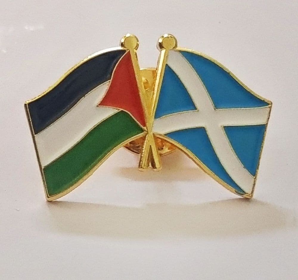 Palestine Scotland Flags Pin Badge - Scottish Palestinian Solidarity
