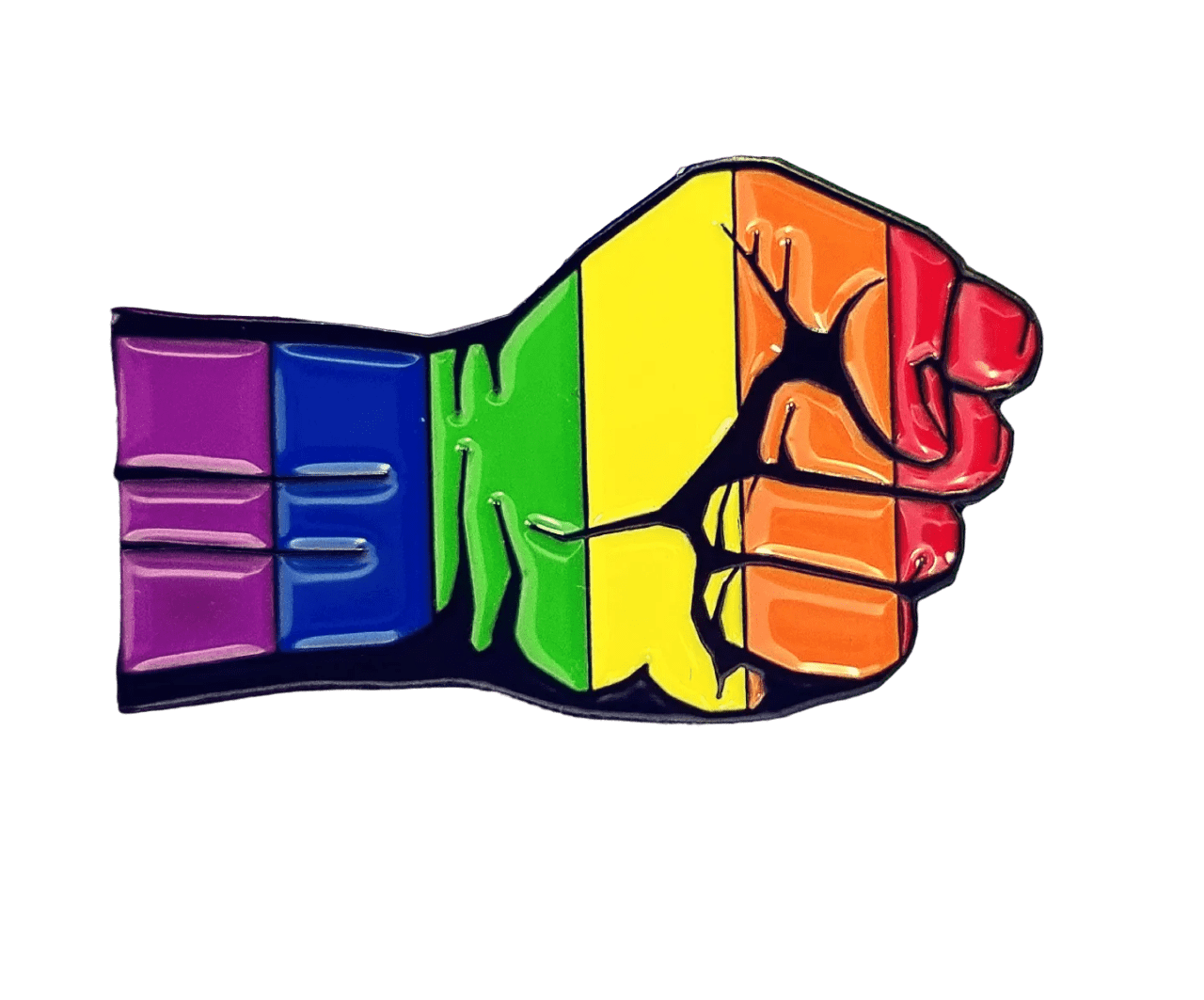 Pride Fist Enamel Pin Badge