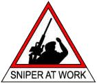 Sniper At Work Badge