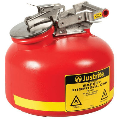 Justrite Liquid Disposal Safety Cans