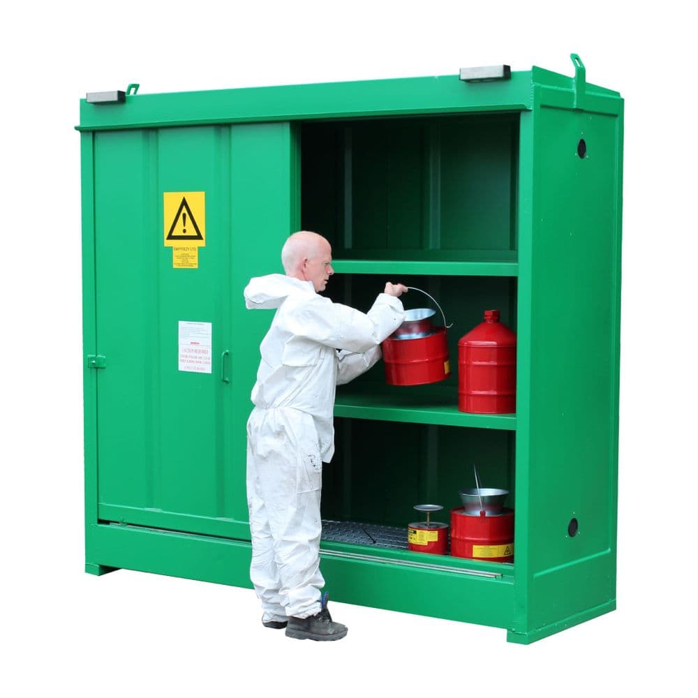 Chemstor Shelved Unit for 80 x 25ltr Cans & Small Containers - CS3