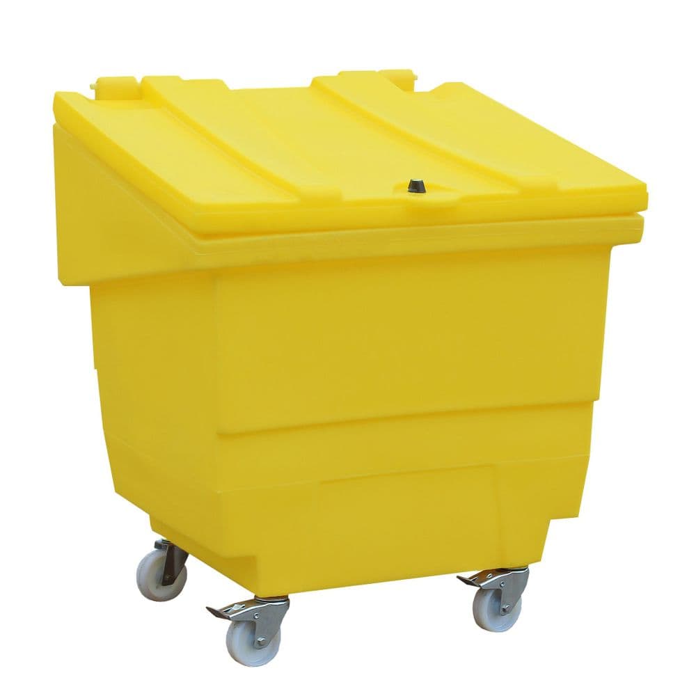 General Purpose Wheeled Storage Container with Hinged Lid 875 x 875 x ...