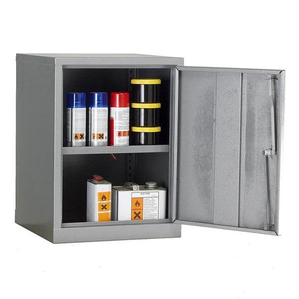 Hazardous Liquid COSHH Cabinet Single Door 1 Shelf 1 Tray - COSHH24/18