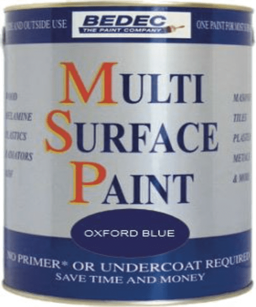 BEDEC MULTI SURFACE PAINT OXFORD BLUE SATIN 750ML