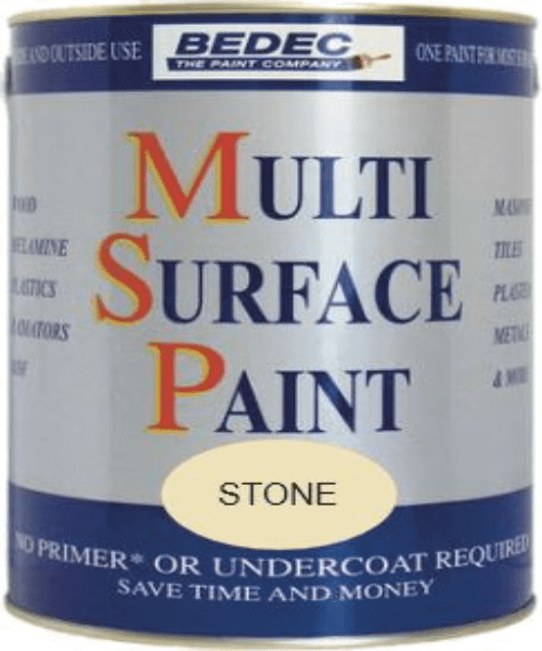 BEDEC MULTI SURFACE PAINT STONE SATIN 750ML