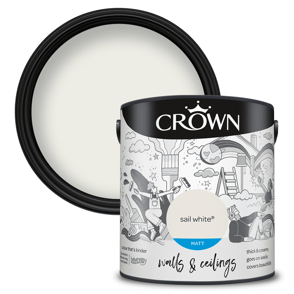 Crown Sail White Matt emulsion 2 5L