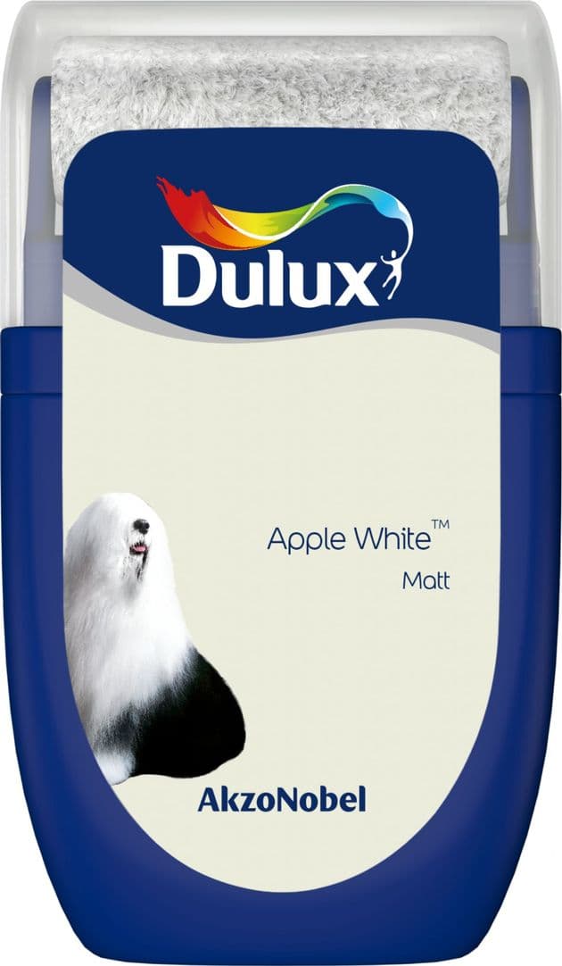 Dulux Apple White matt emulsion tester