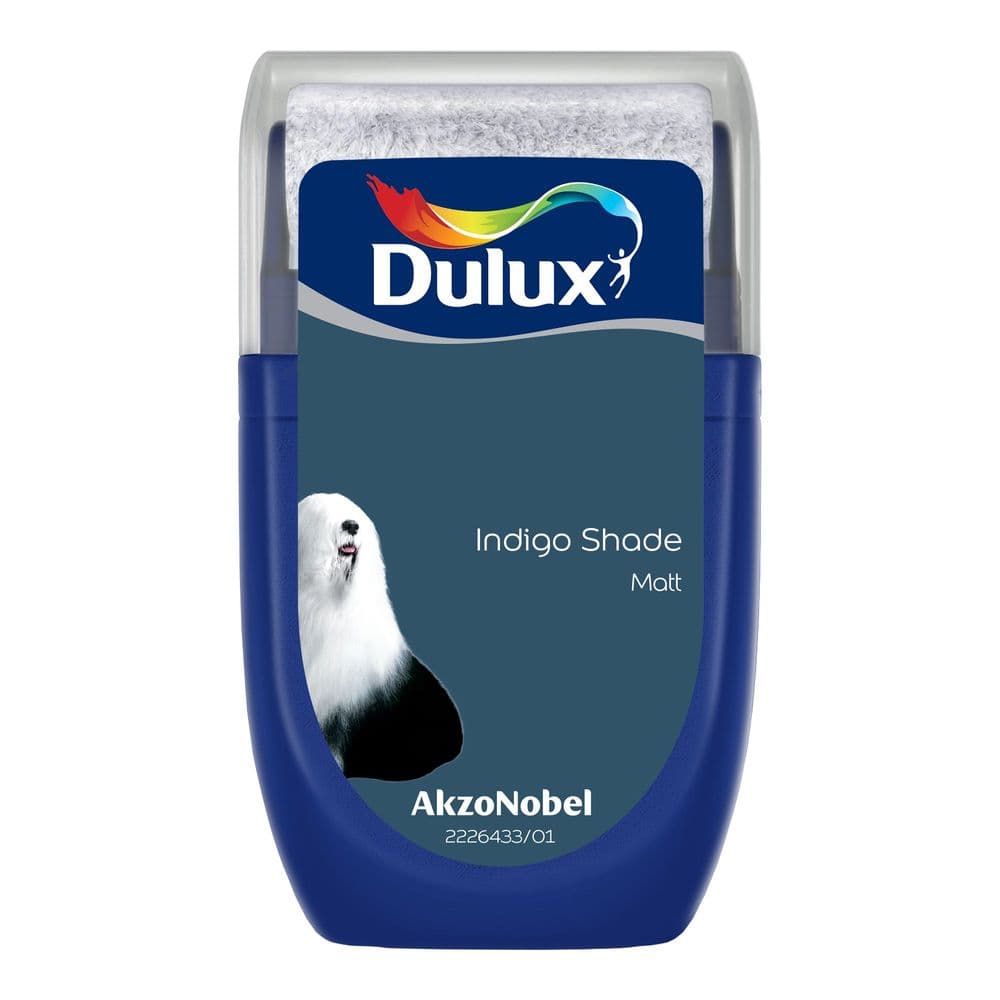 Dulux Indigo Shade matt emulsion tester