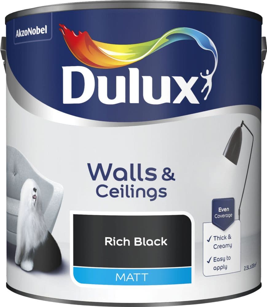Dulux Rich Black Matt 2 5L Dulux Rich Black Matt 2 5L