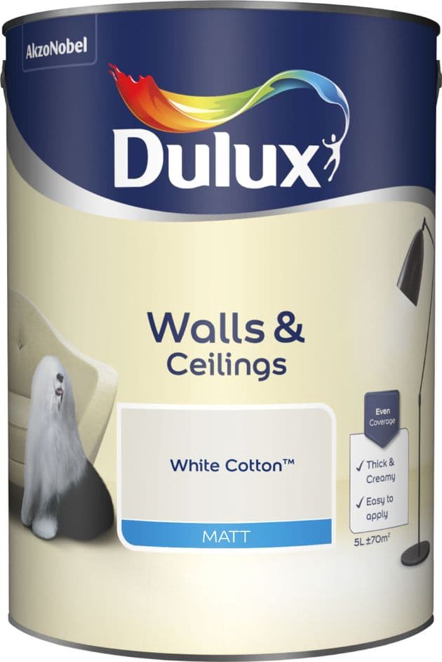 Dulux White Cotton Matt Emusion 5L