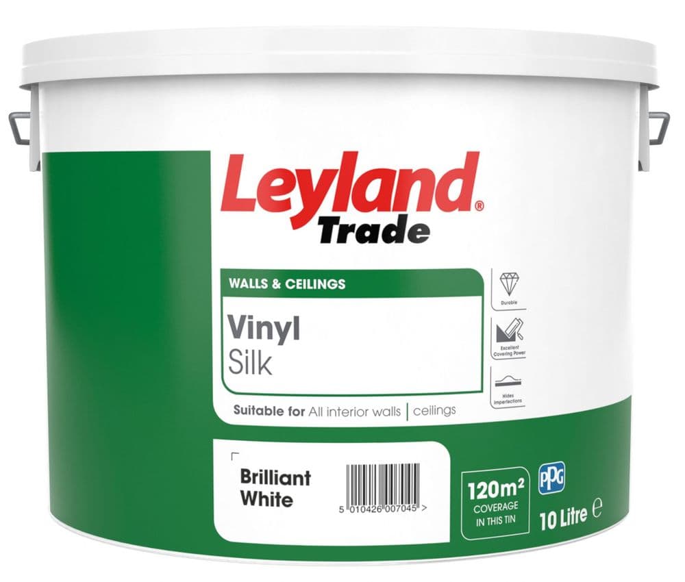 Leyland Vinyl Silk Brilliant White 10L