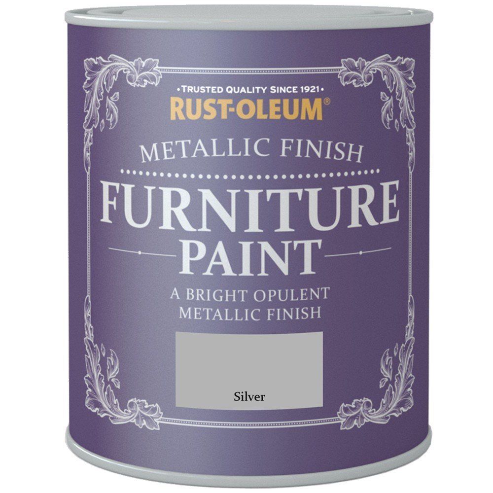 Rust-oleum Metallic Silver Furniture Paint 750ml