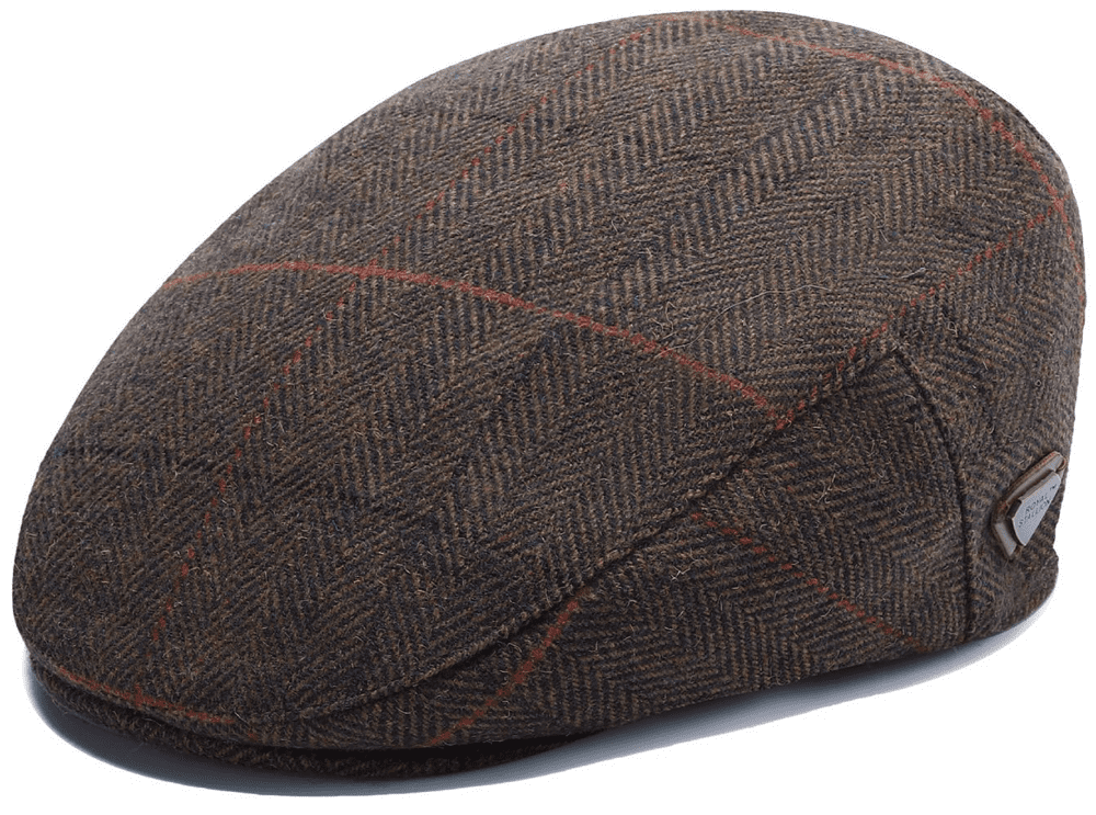 Camel check Newsboy flat cap