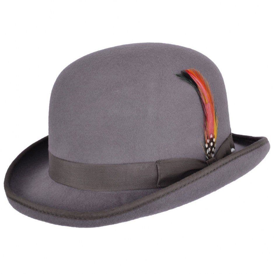 Dark Gray Bowler Hat