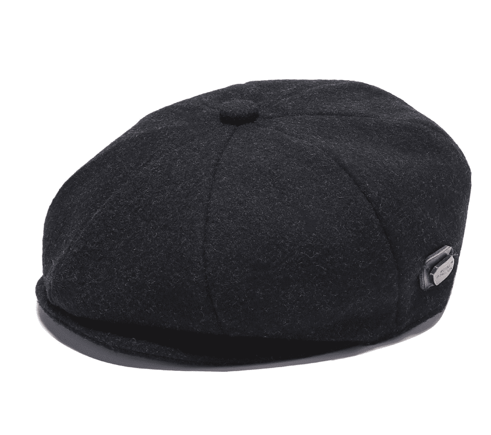 Dark Grey plain Baker boy Hat
