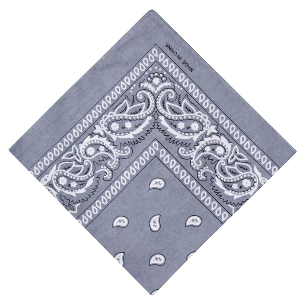 Grey paisley bandana