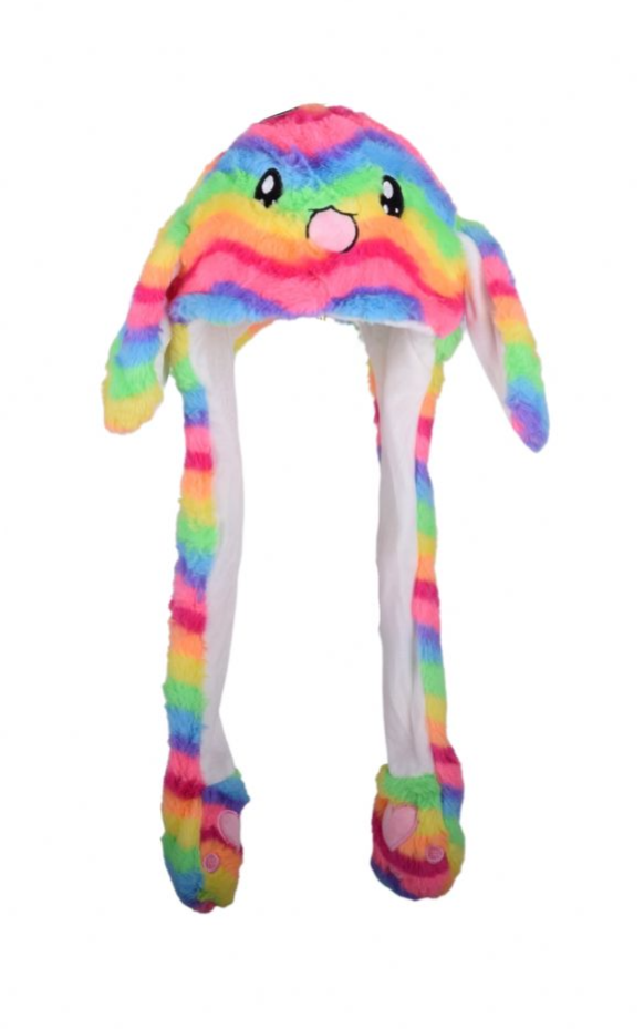 Kids Flip Up Rainbow bunny Ear Muff
