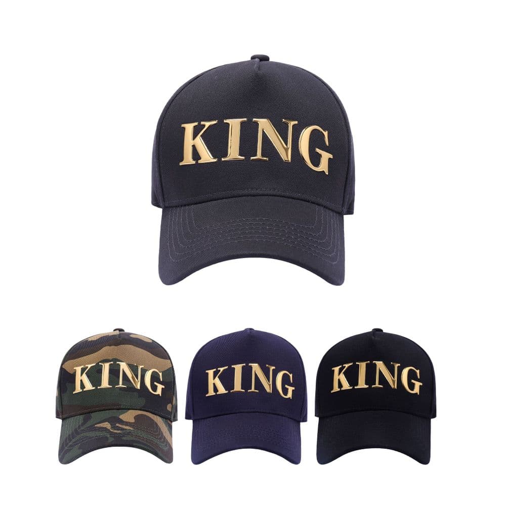 king gold baseball cap