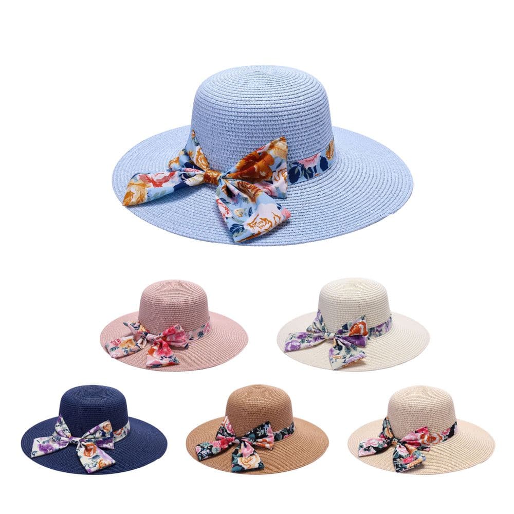 Ladies Straw floral rose Sun hat