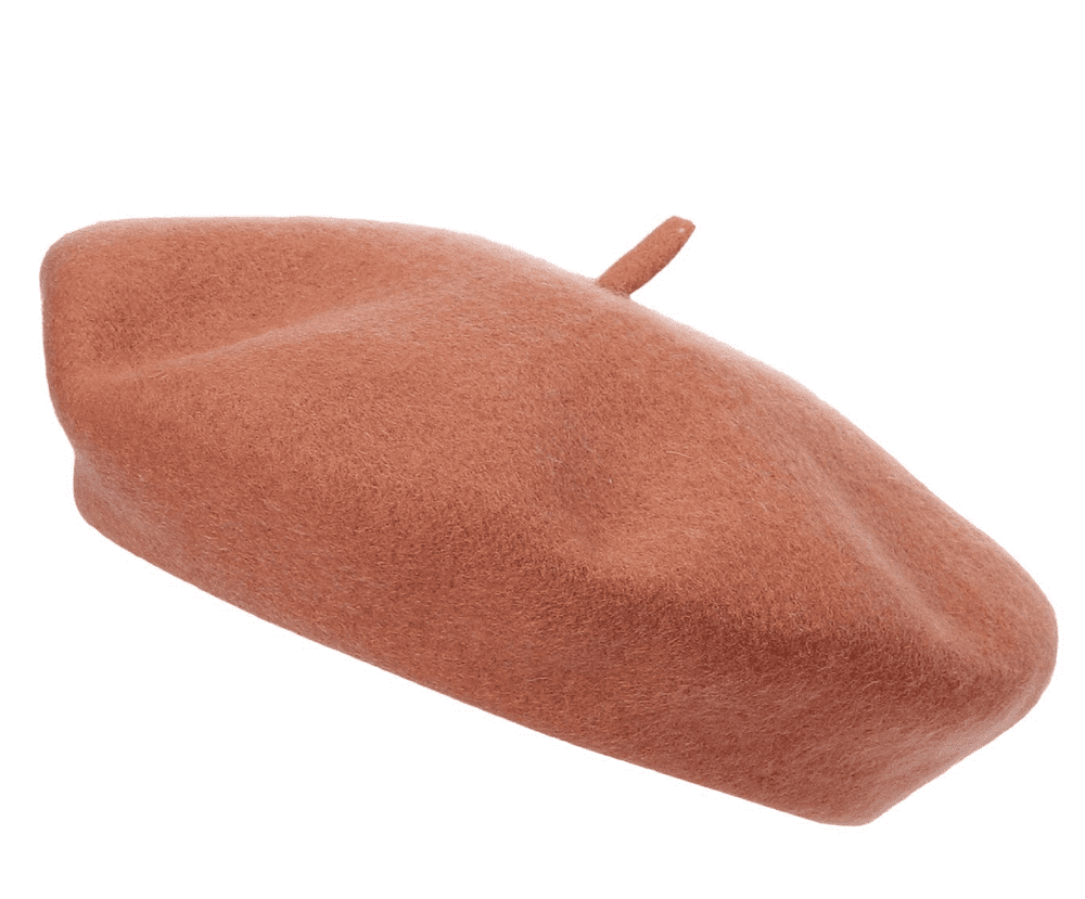 Light Orange wool beret hats