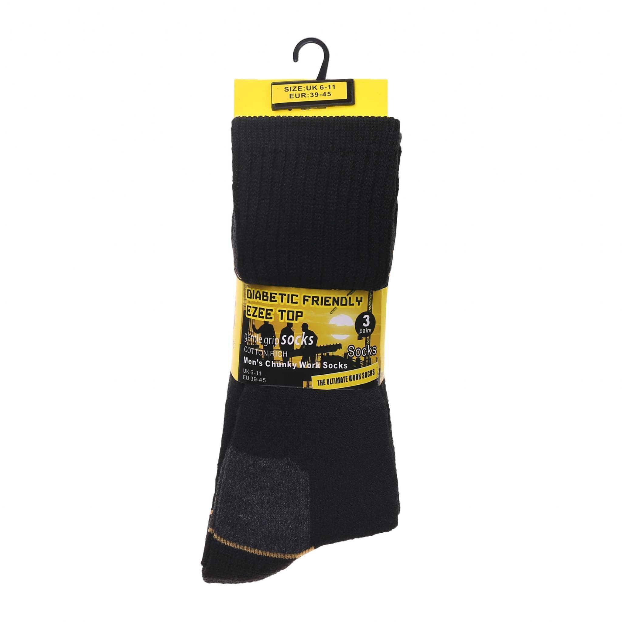 Men heavy duty diabetic work sock