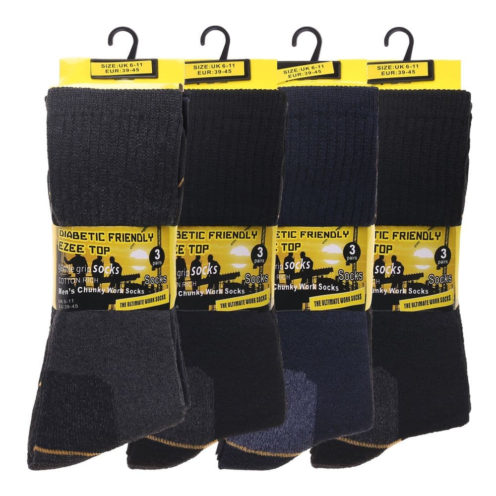 Men heavy duty diabetic work sock