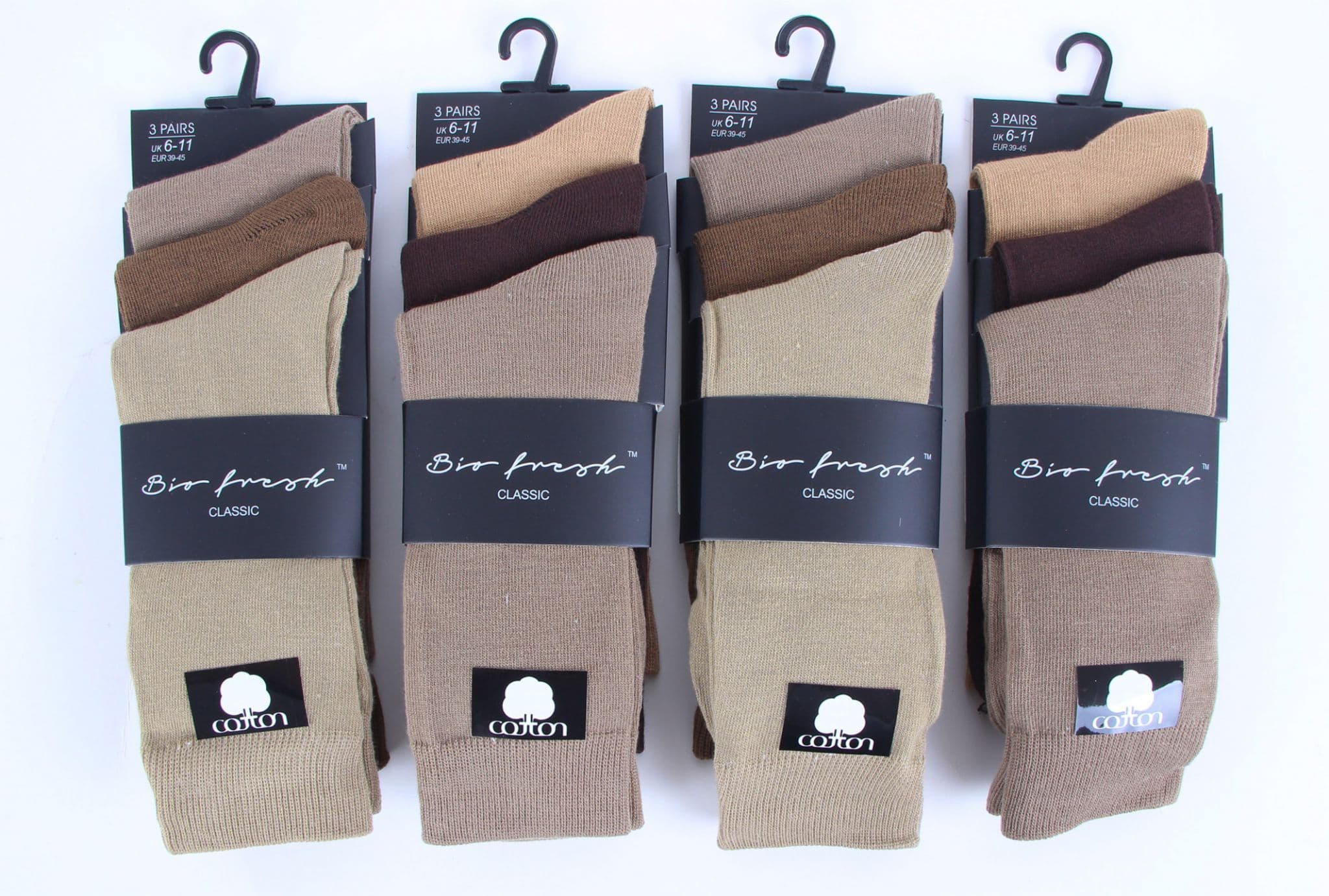 Mens plain brownish bio fresh socks casual wear