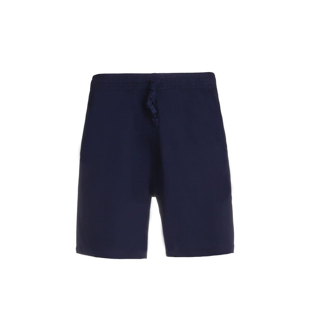 Navy Plain Cotton Shorts