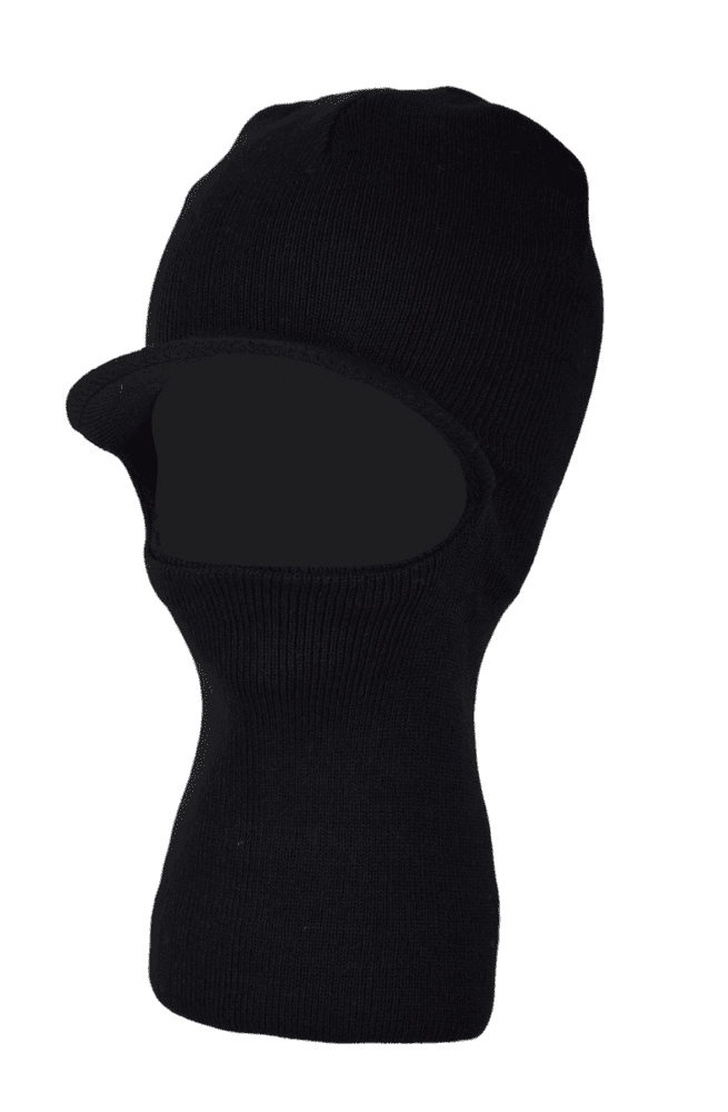 Open face peak knited balaclava