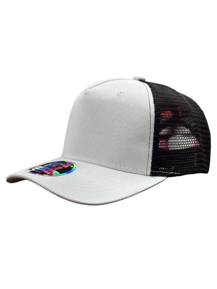 Plain Trucker Cap With Black Mesh Net
