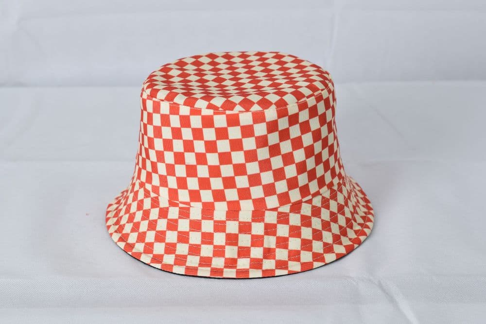 Red Check Bucket Hat